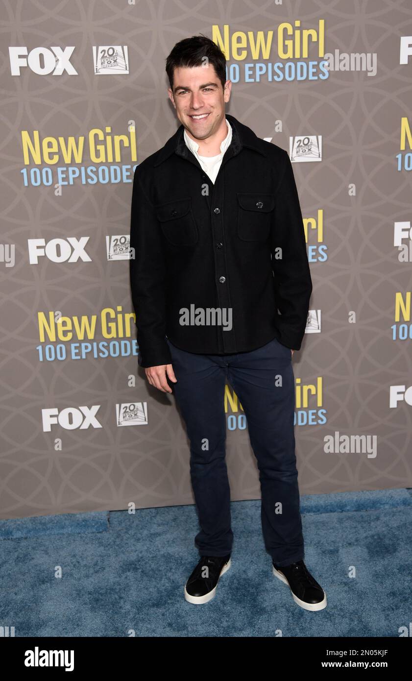 Max Greenfield, a cast member in "The New Girl," poses at a party ...