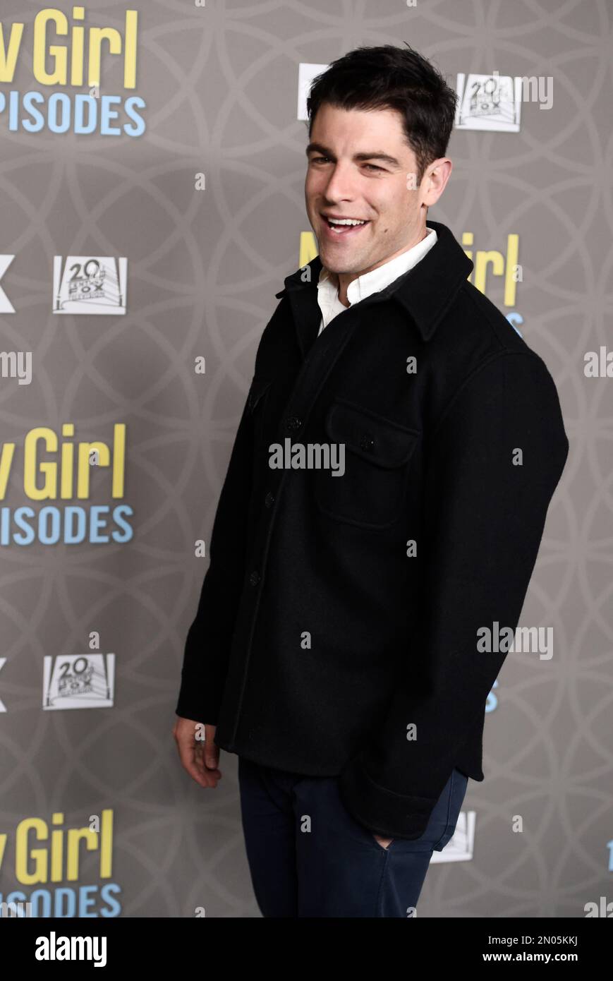 Max Greenfield, a cast member in "The New Girl," poses at a party ...