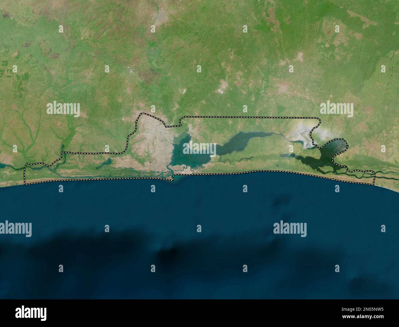 Lagos, state of Nigeria. High resolution satellite map Stock Photo - Alamy