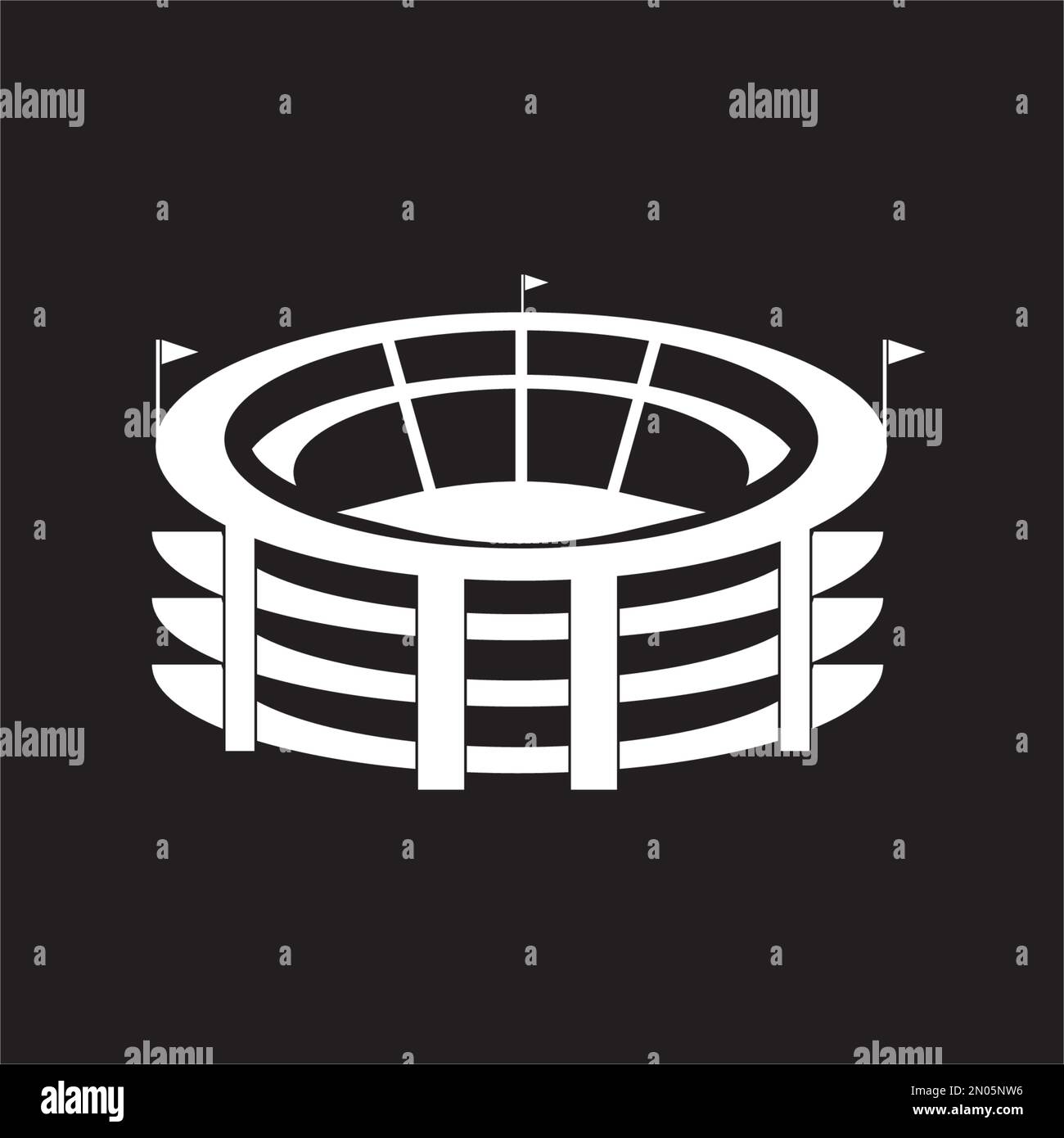 Stadium icon vector, design illustration symbol and background Stock ...