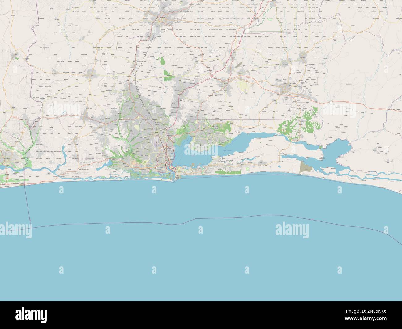 Lagos, state of Nigeria. Open Street Map Stock Photo - Alamy