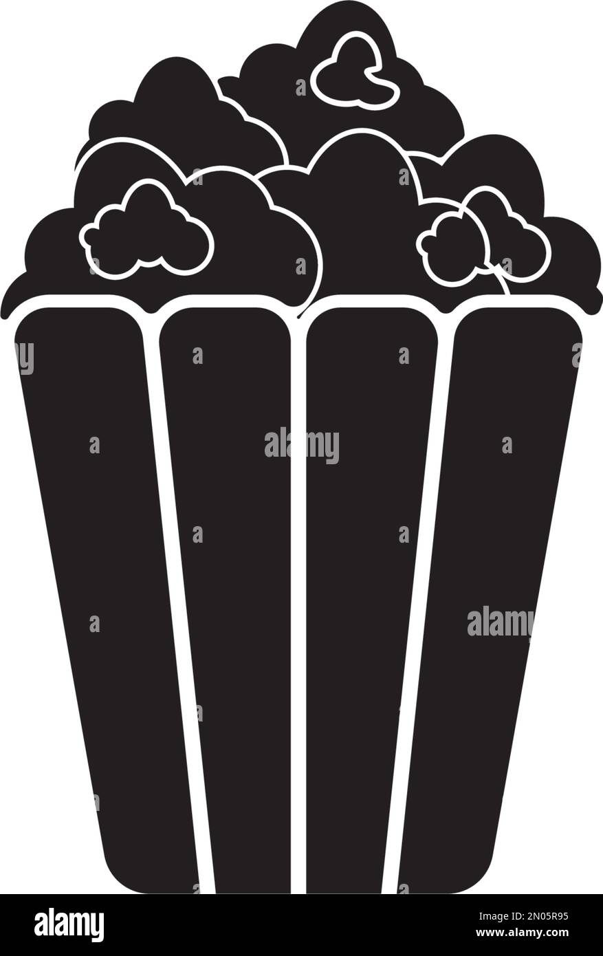 Popcorn icon vector isolated,logo design illustration Stock Vector ...