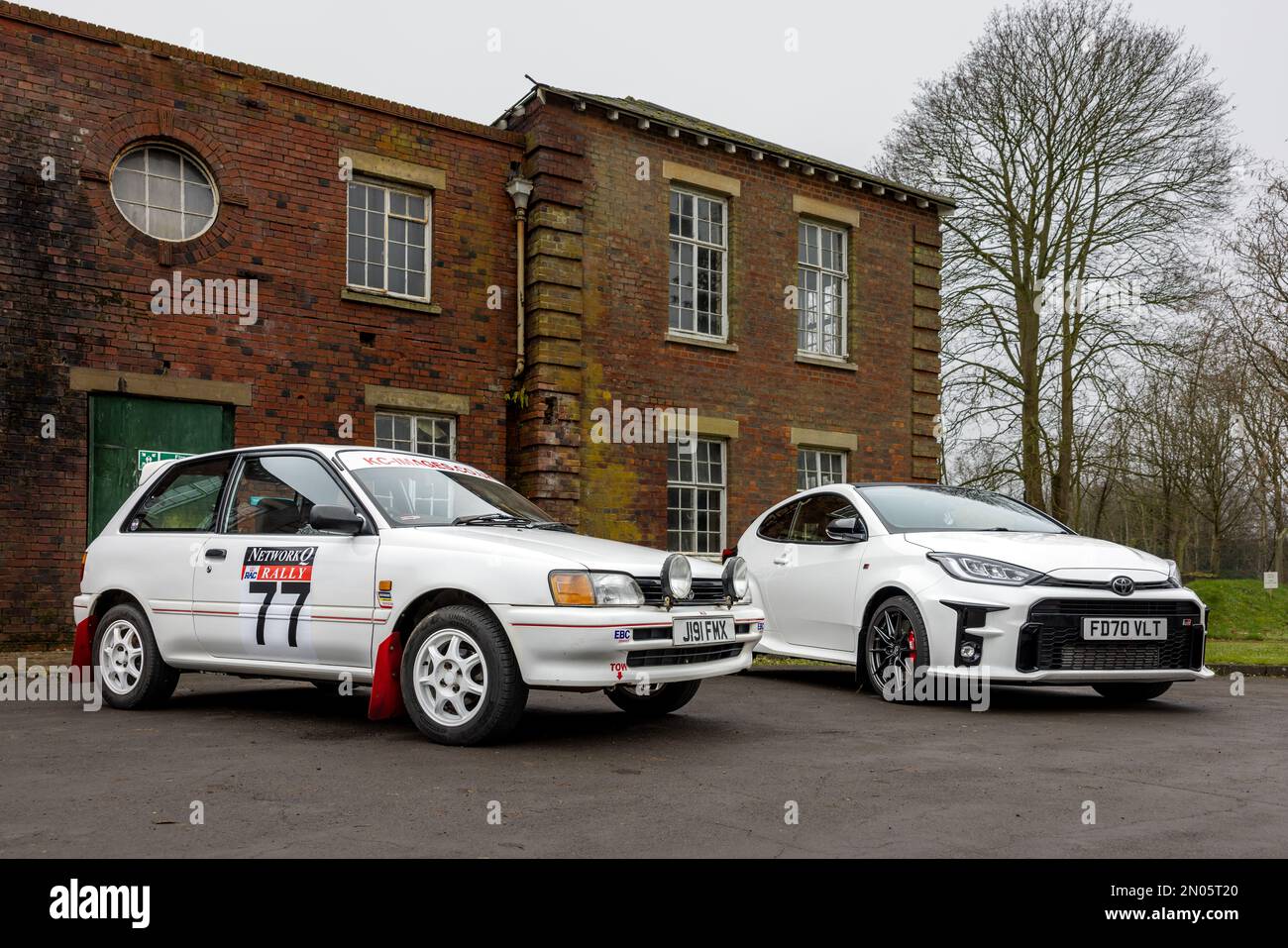 1992 Toyota Starlet GL & 2021 Toyota Yaris GR, on display at the ...