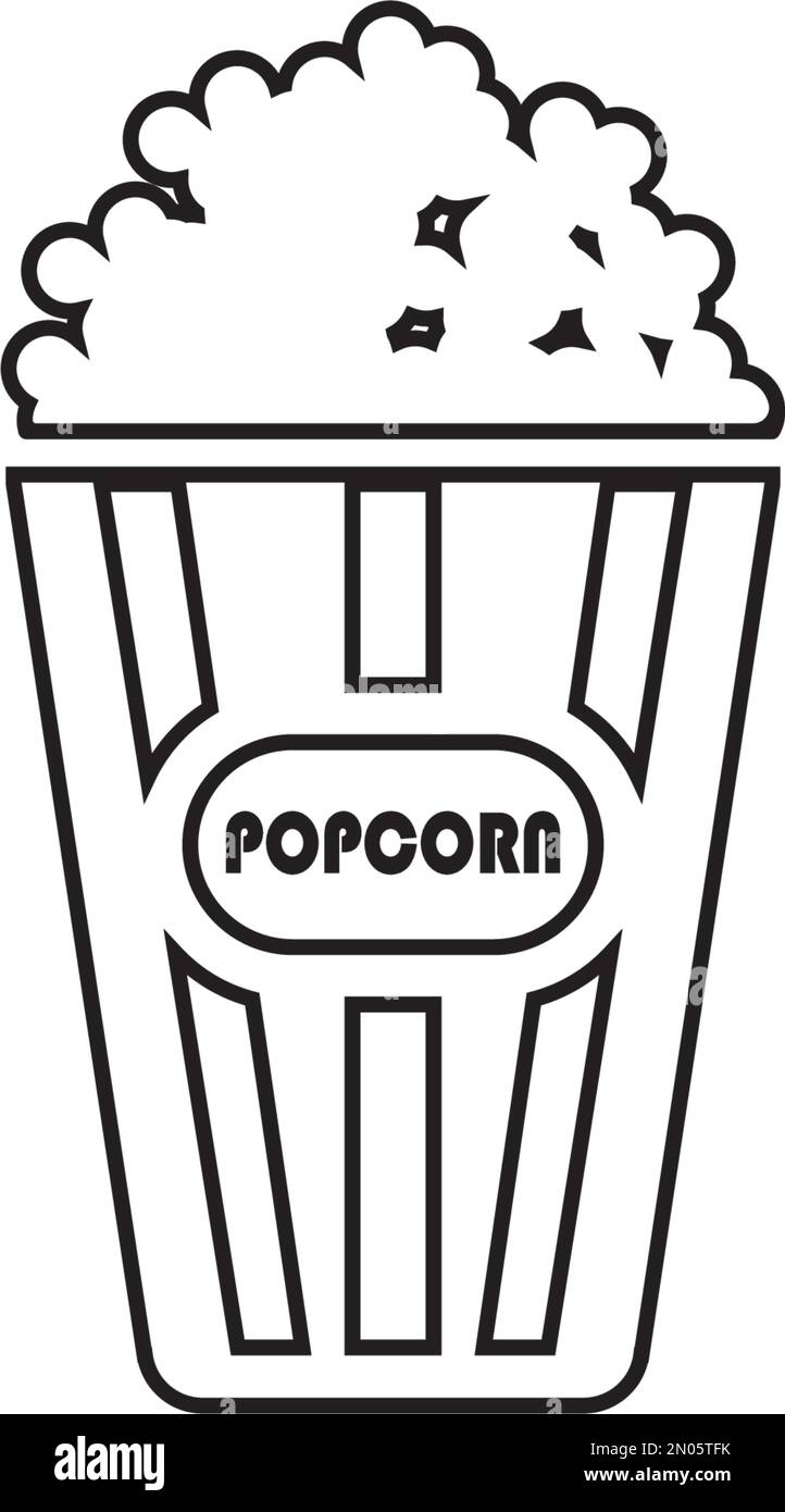Popcorn icon vector isolated,logo design illustration Stock Vector ...