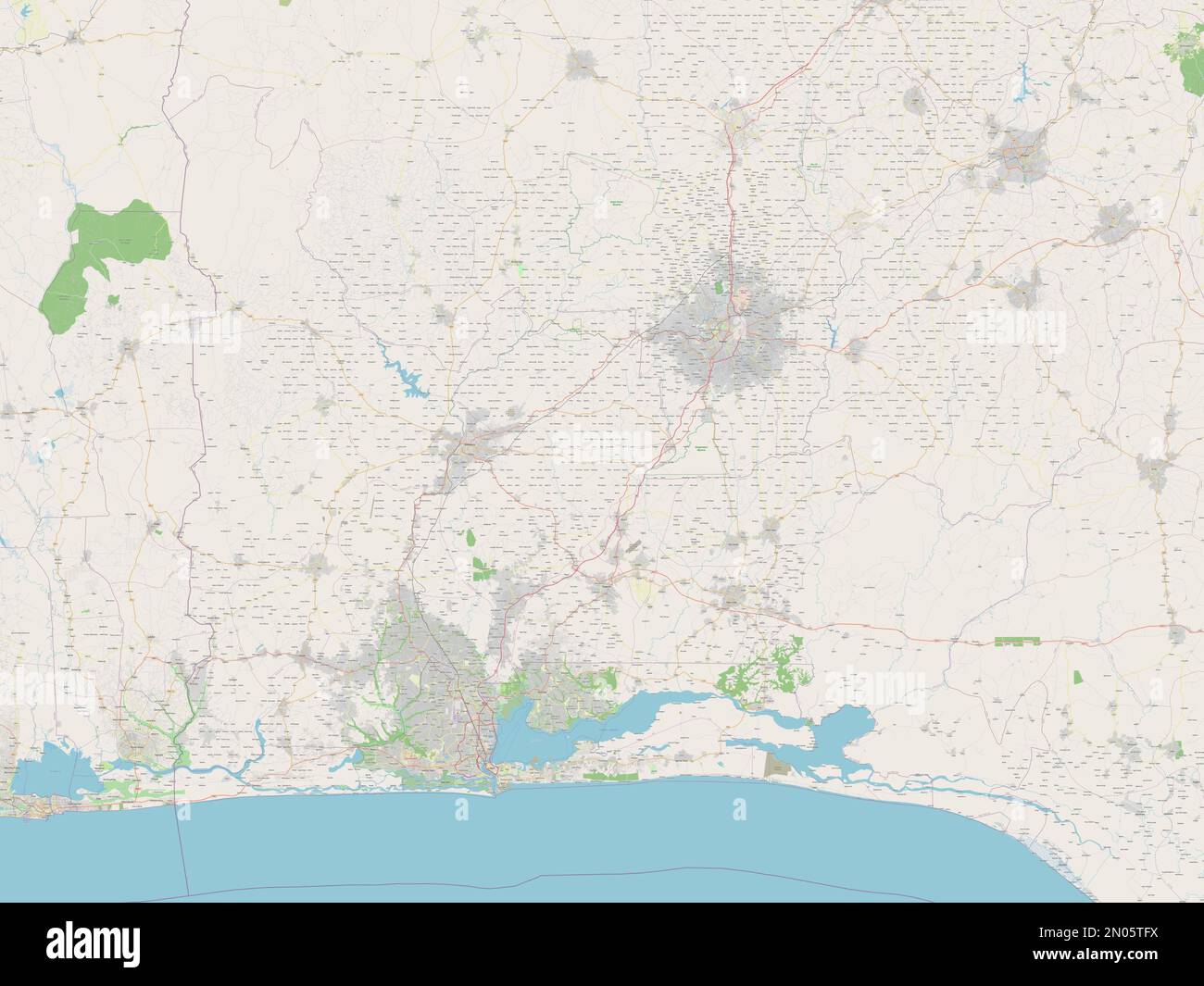 Ogun, state of Nigeria. Open Street Map Stock Photo - Alamy