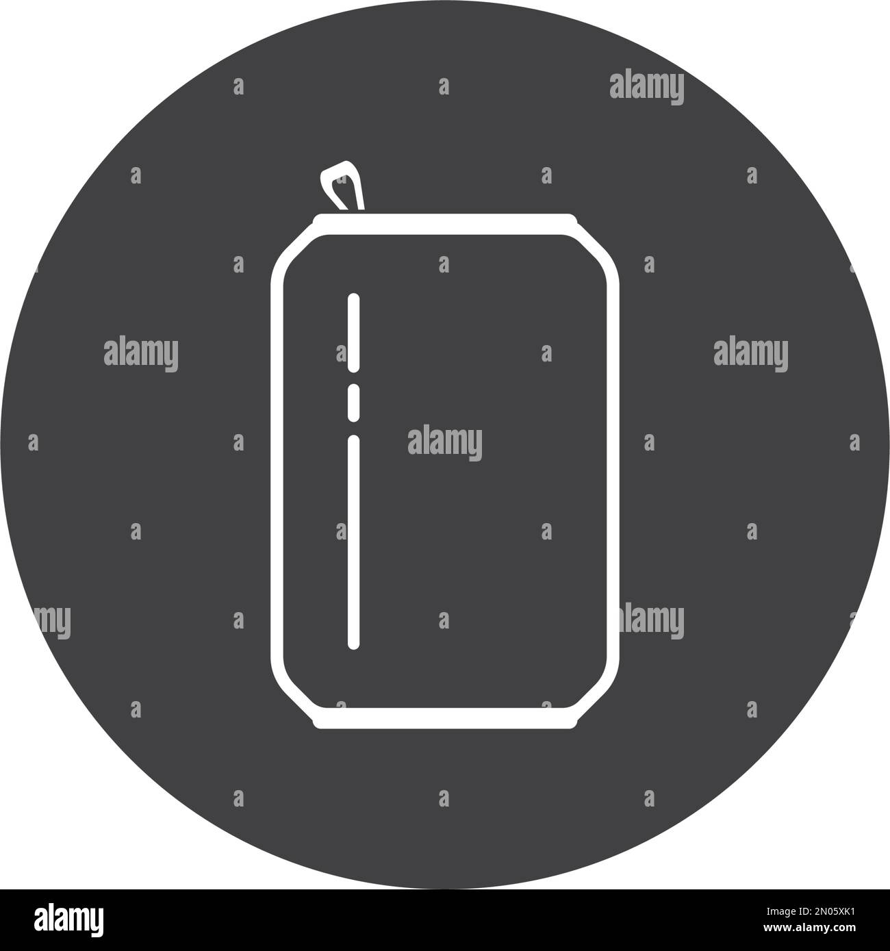 Drink can icon isolated on white background, can flat silhouette design ...