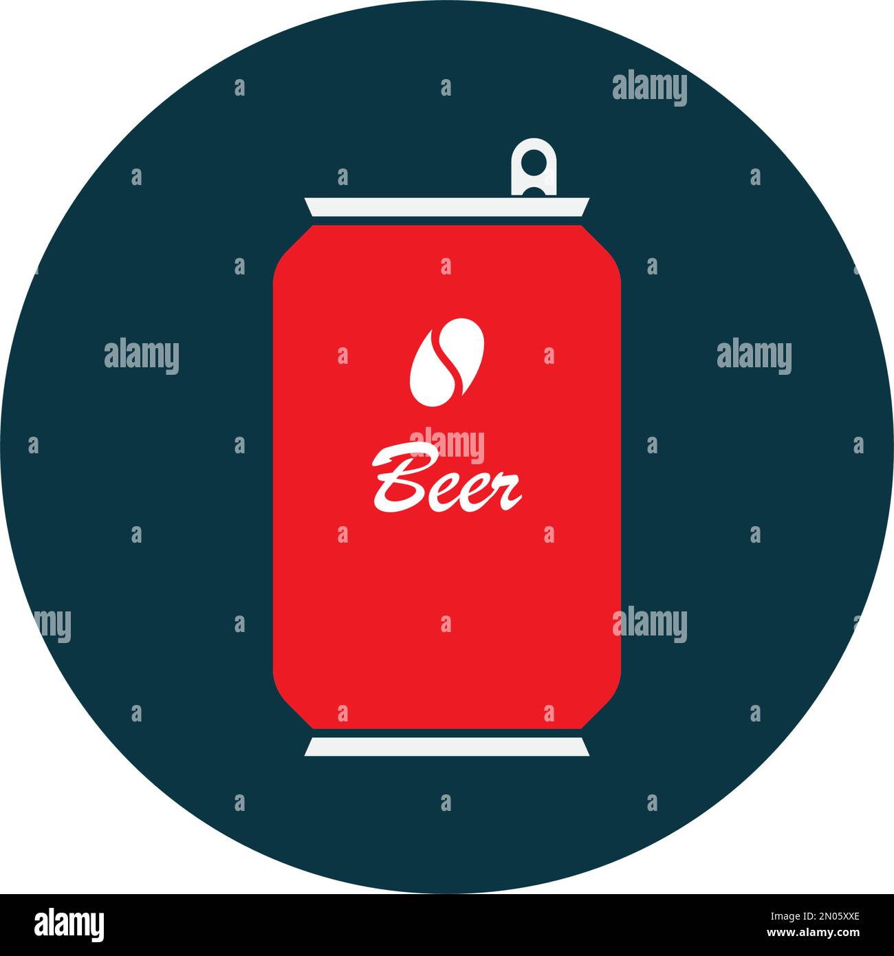 Drink can icon isolated on white background, can flat silhouette design ...