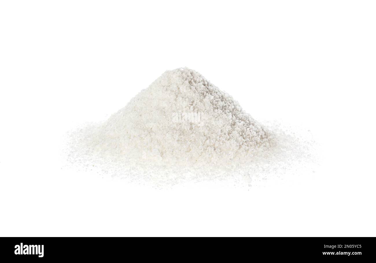 Pile of natural salt isolated on white Stock Photo - Alamy
