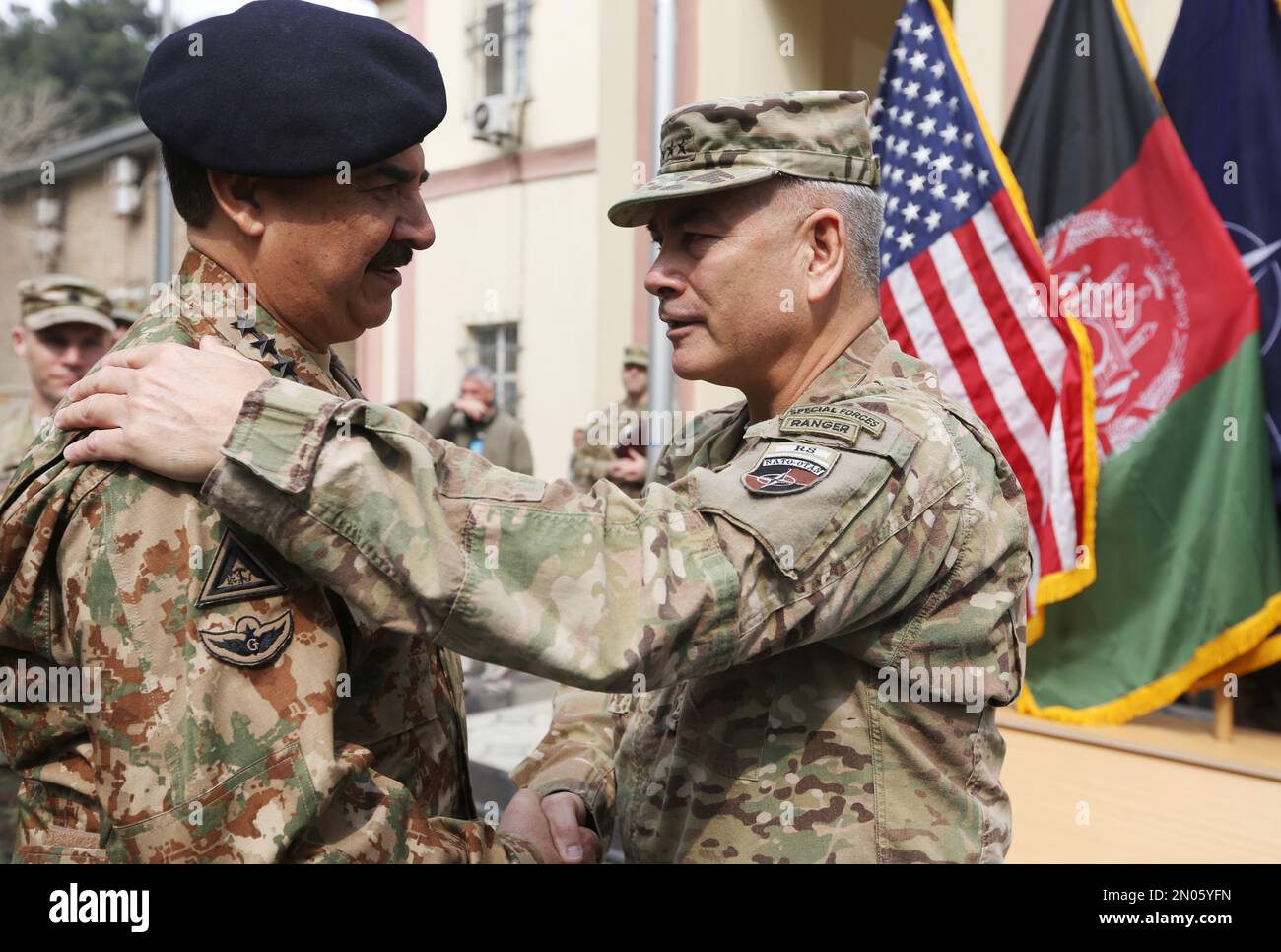 Outgoing Commander of Resolute Support forces and United States forces ...