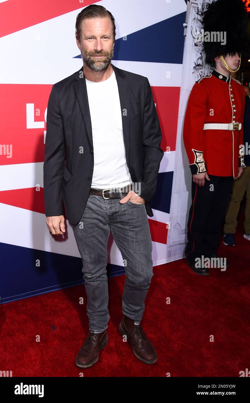 Actor Aaron Eckhart attends the LA Premiere of "London Has Fallen" on ...