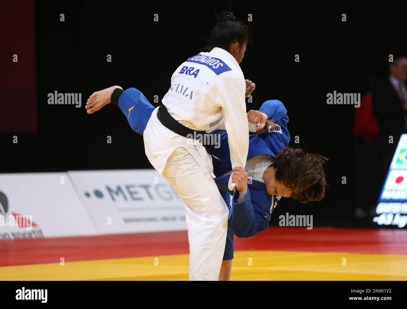 Nami Nabekura of Japan against Ketleyn Quadros of Brazil, Women's -63Kg ...