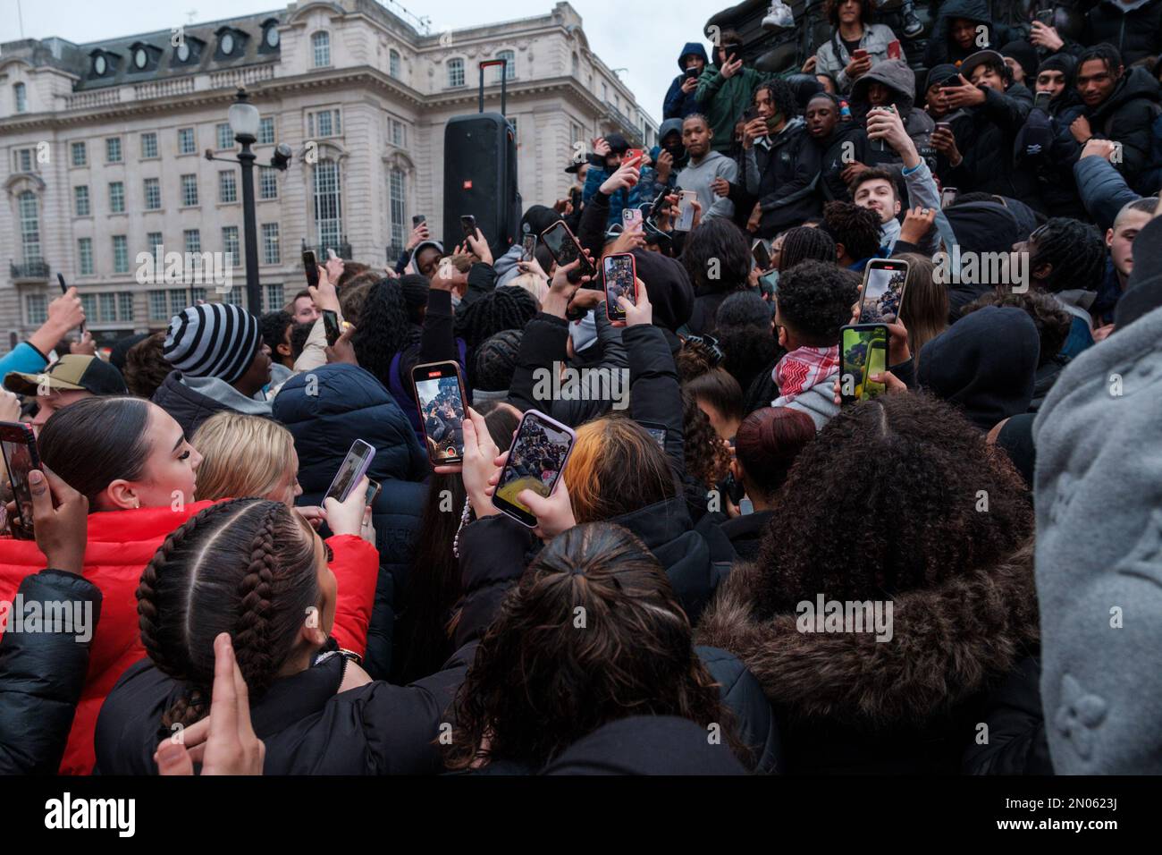 UK Rapper, Digga D film music video in Piccadilly Square. Ehimetalor ...