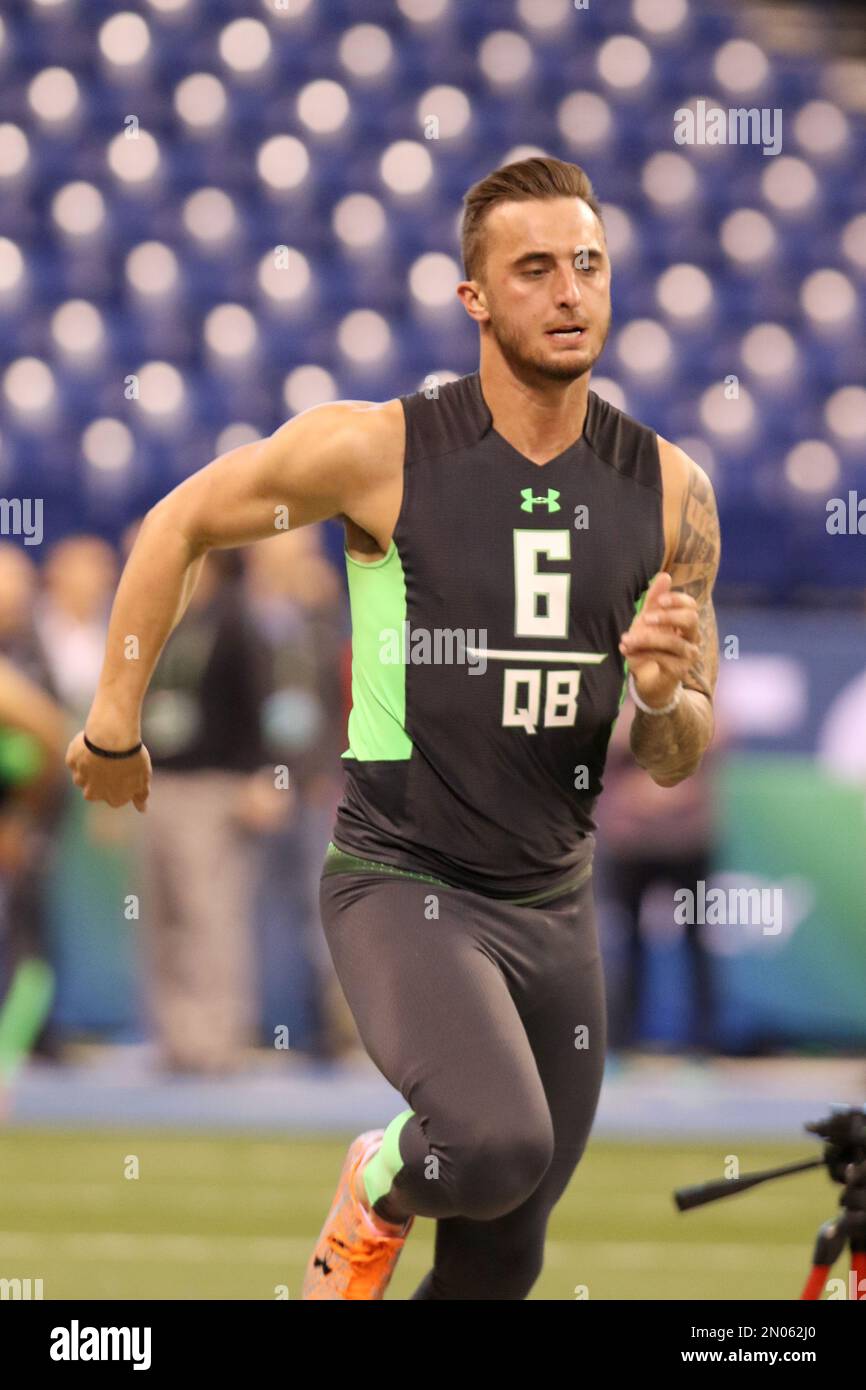 Western Kentucky quarterback Brandon Doughty runs the 40 yard dash at ...