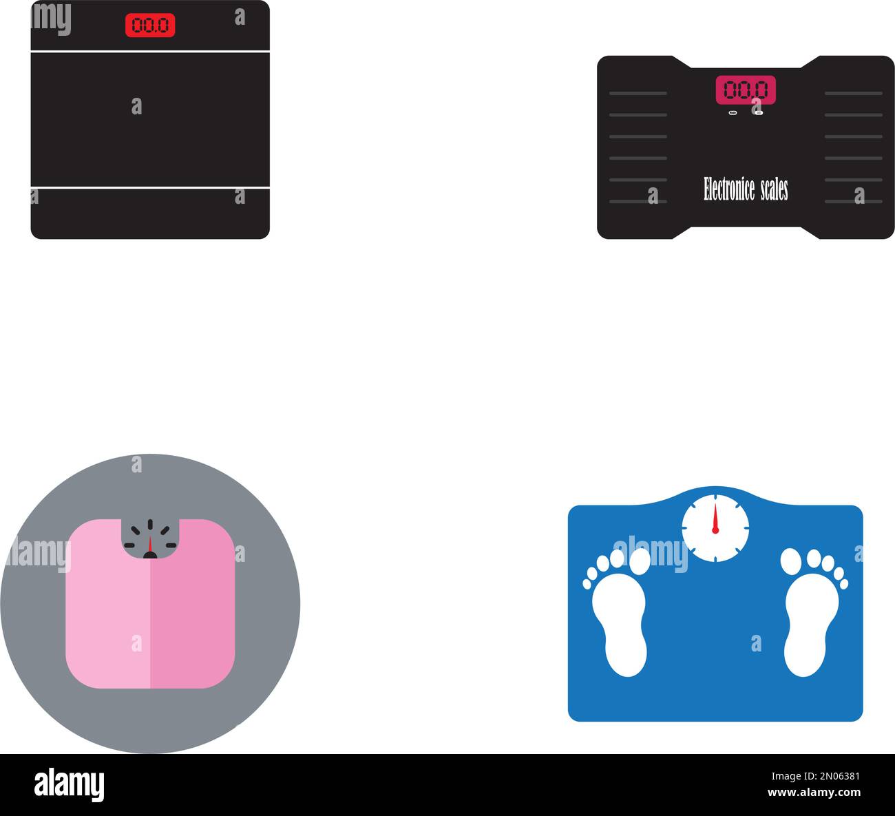 Weight scale icon vector, logo design illustration template Stock ...