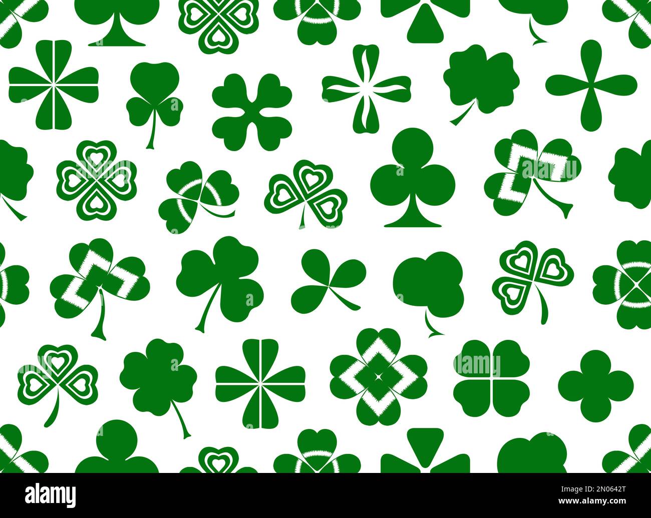 Seamless clover illustration isolated on white background Stock Photo ...