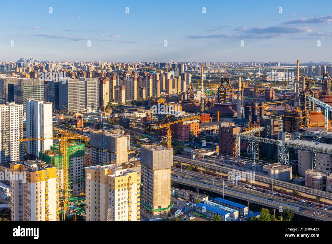 Overlooking the shougang industrial park Stock Photo - Alamy