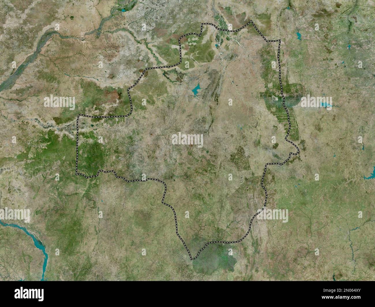 Zamfara, state of Nigeria. High resolution satellite map Stock Photo ...