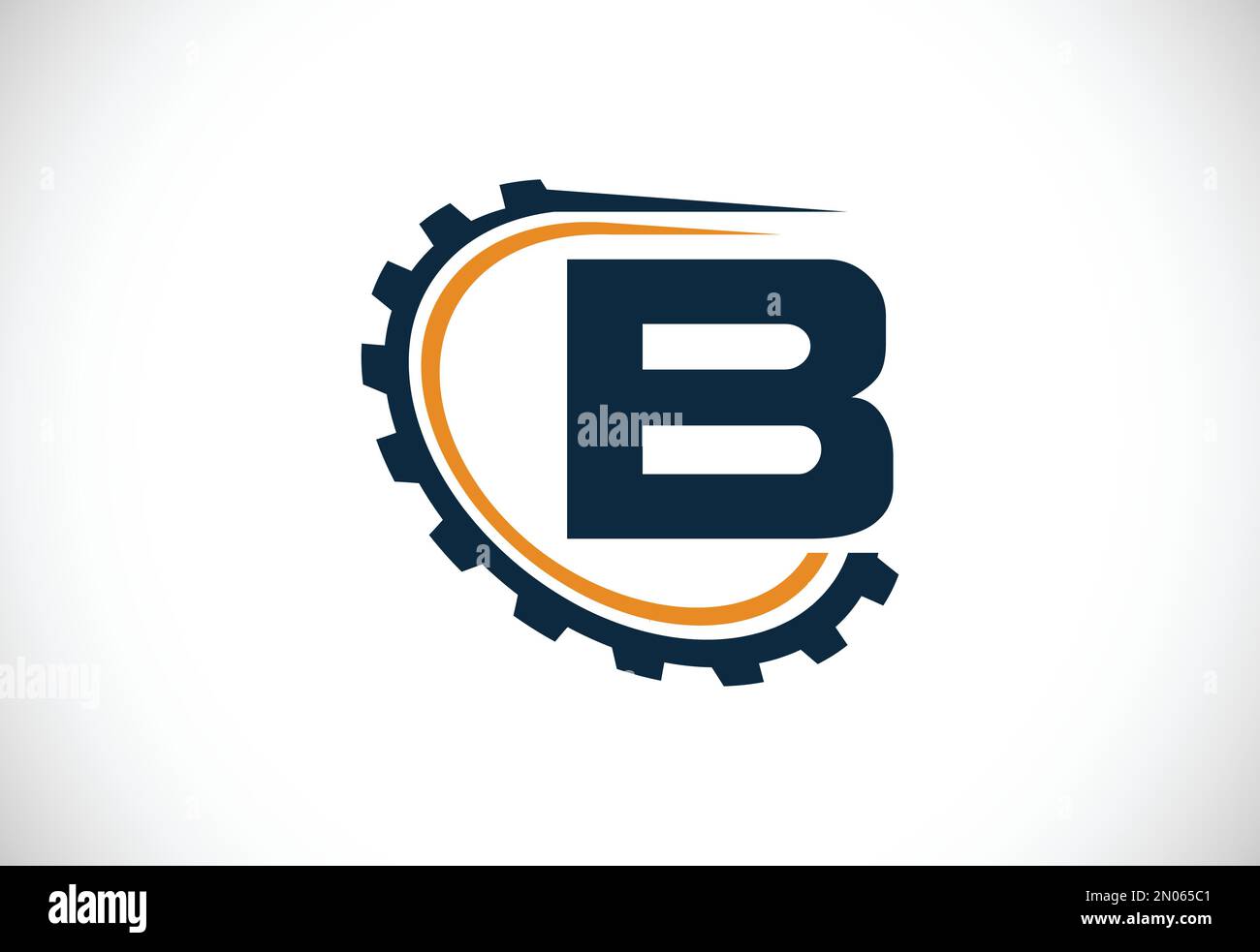 Initial B alphabet with a gear. Gear engineer logo design. Logo for ...