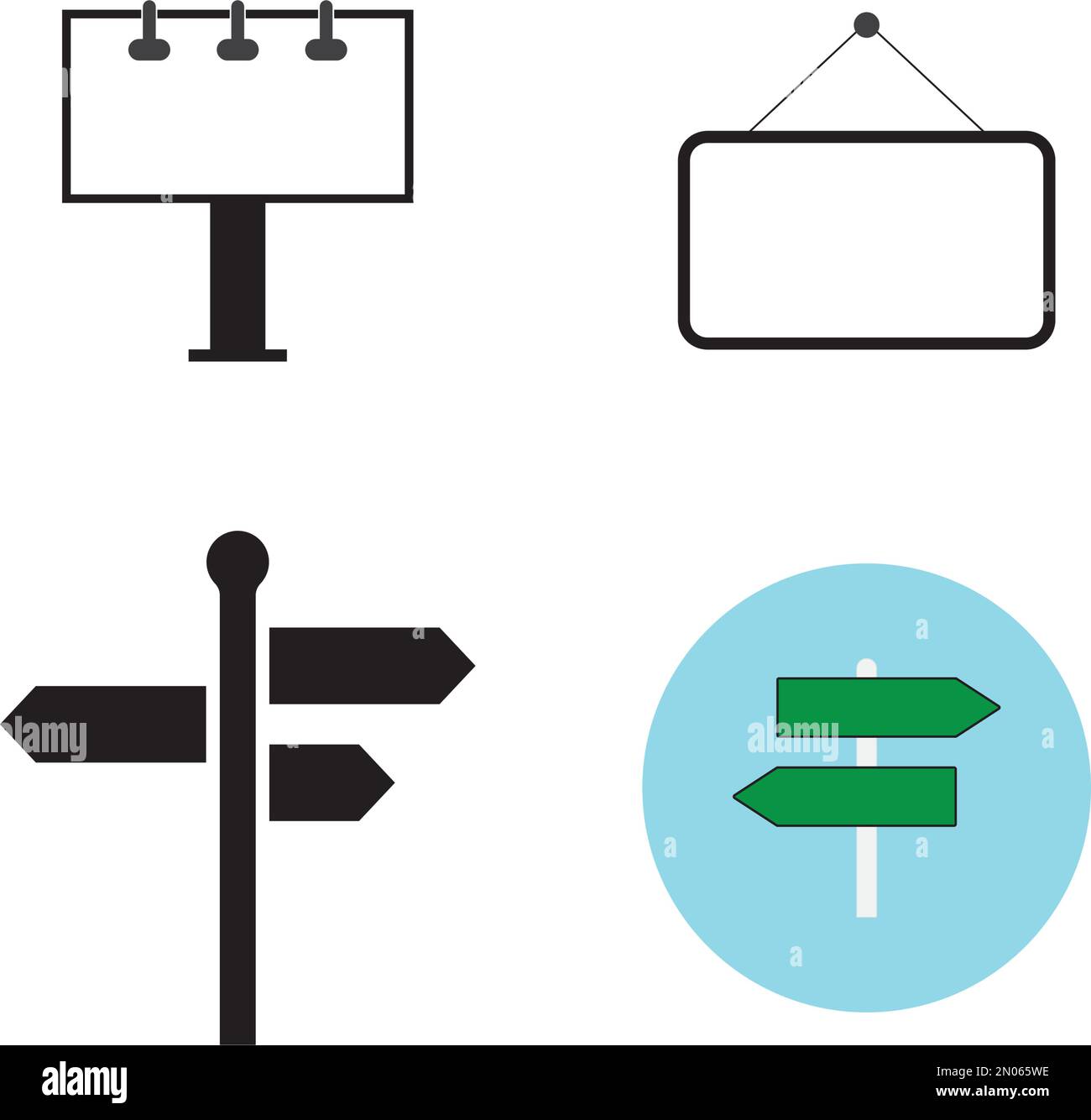 Signboard vector icon Simple isolated pictogram Stock Vector Image ...