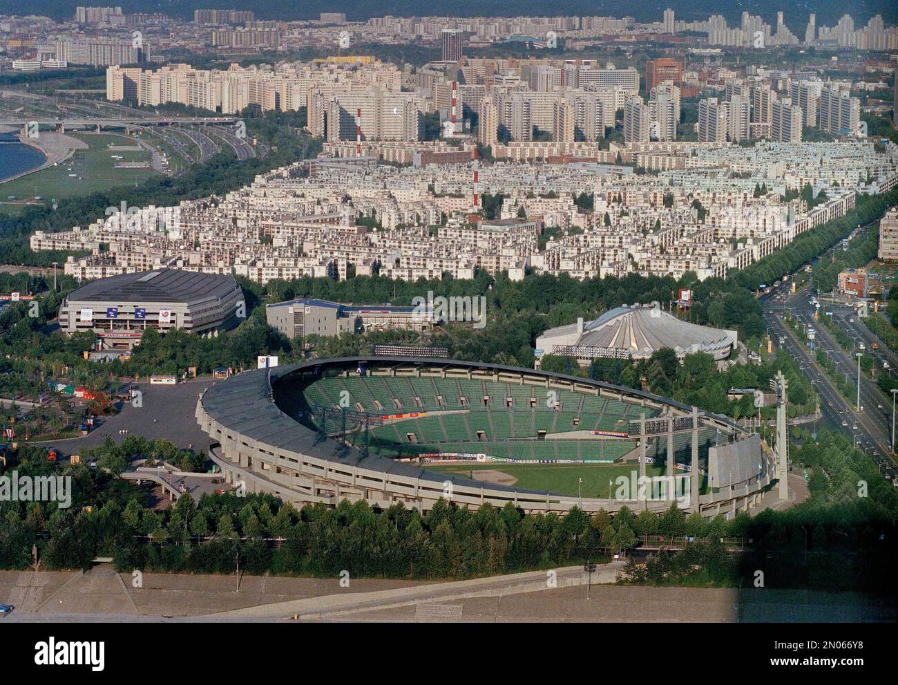 In this overview of the Olympic Sports Complex in Seoul, South Korea ...