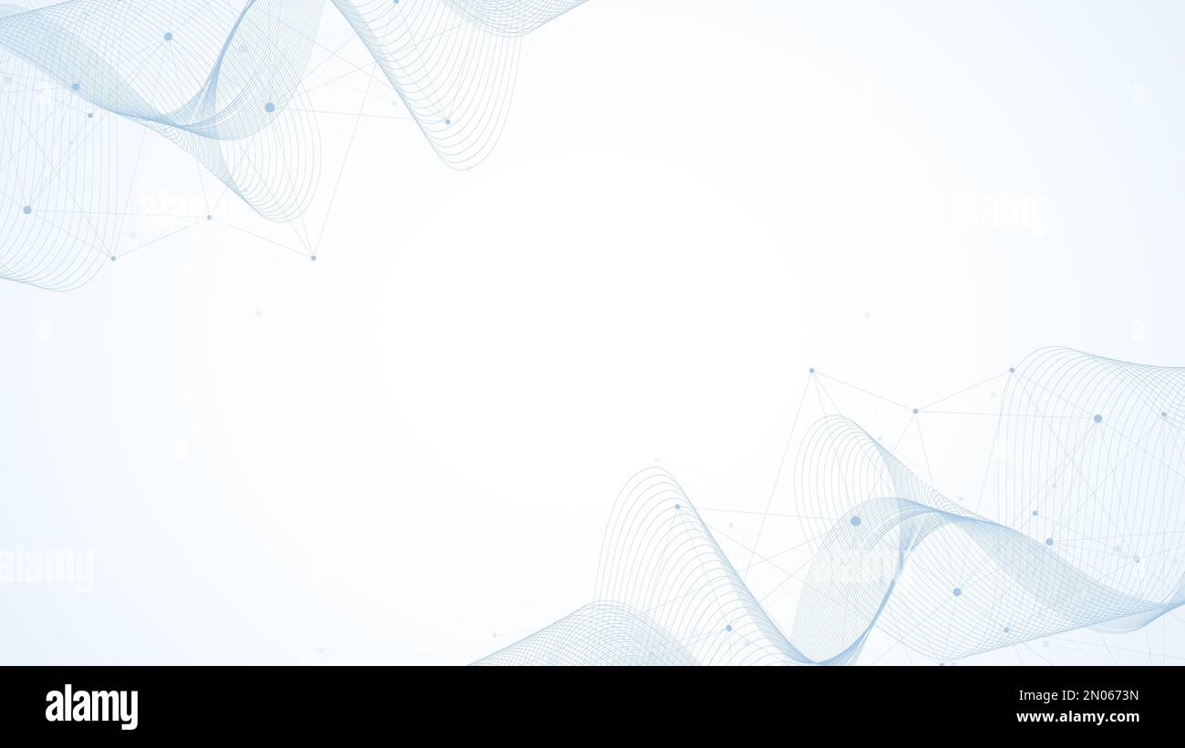 Technology abstract lines and dots connection background. Connection digital data and big data ...