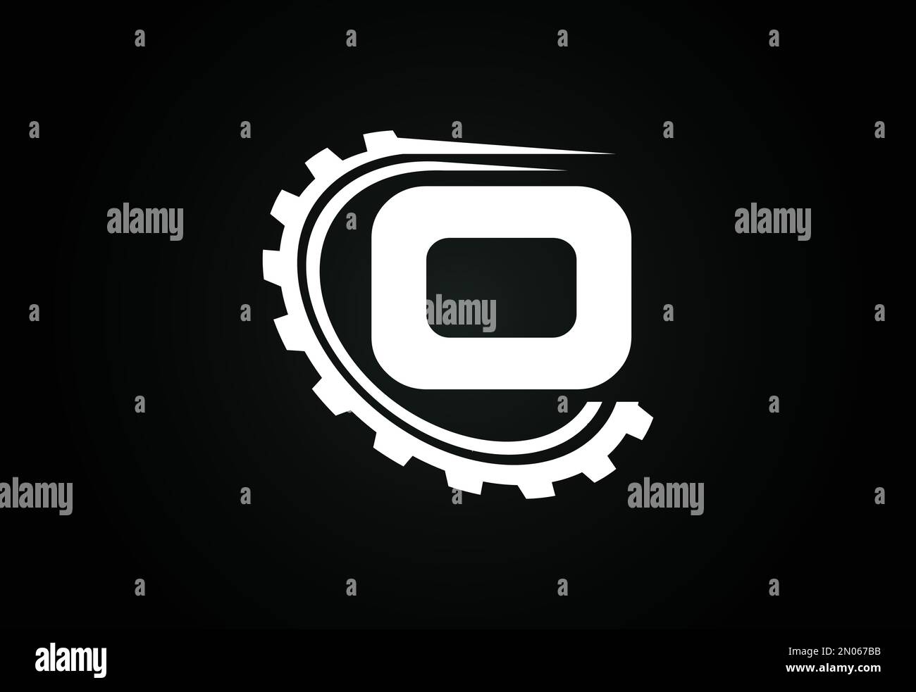 Initial O alphabet with a gear. Gear engineer logo design. Logo for ...