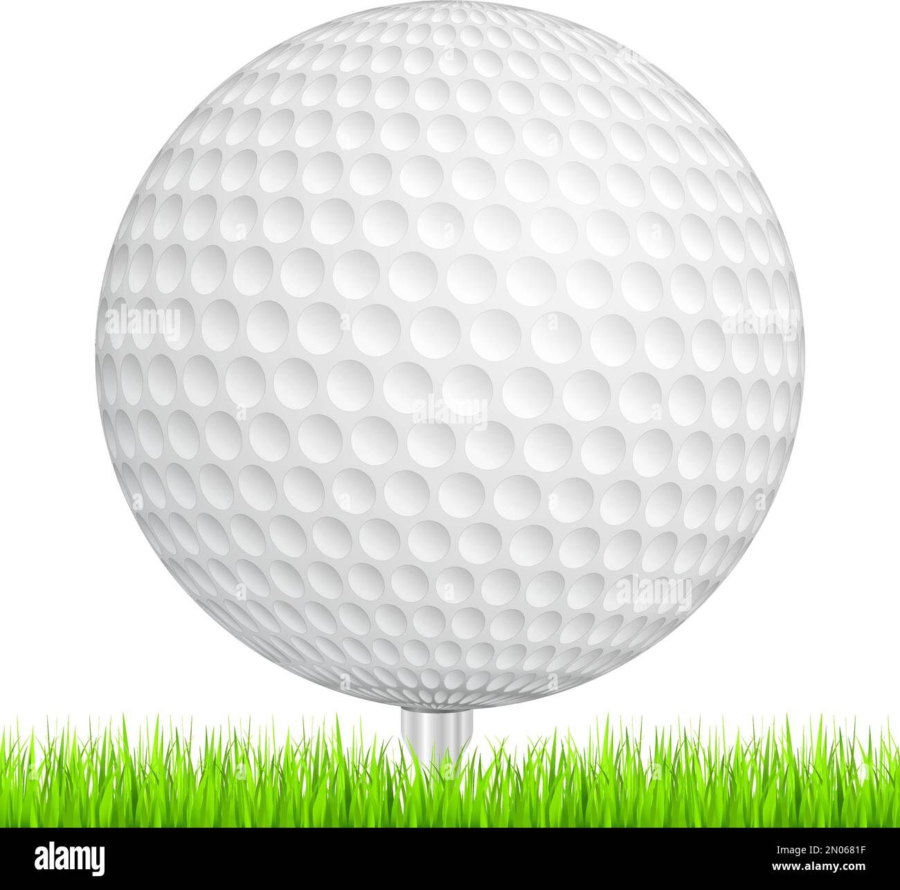 Golf ball in a green grass, vector eps10 illustration Stock Vector ...