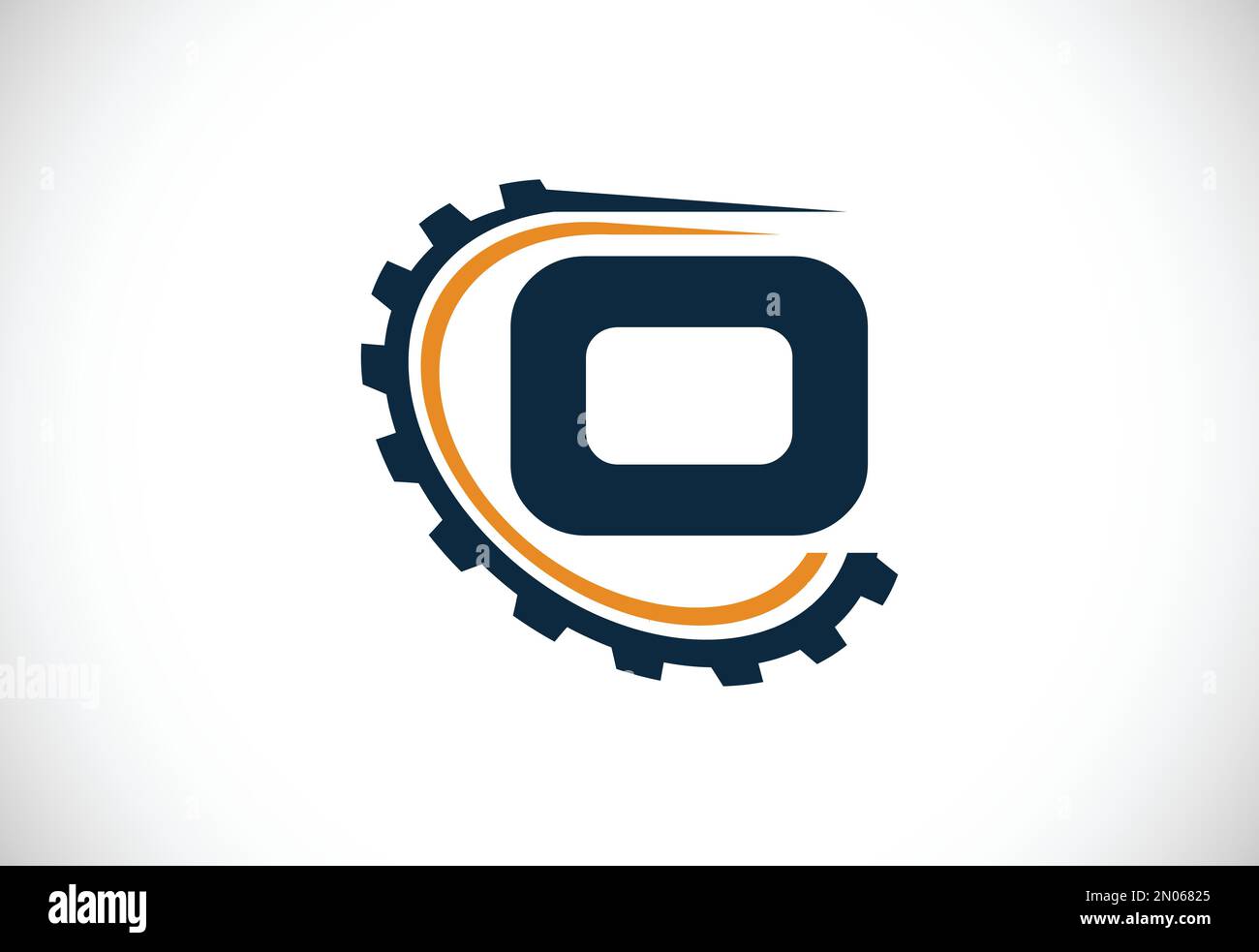 Initial O alphabet with a gear. Gear engineer logo design. Logo for ...