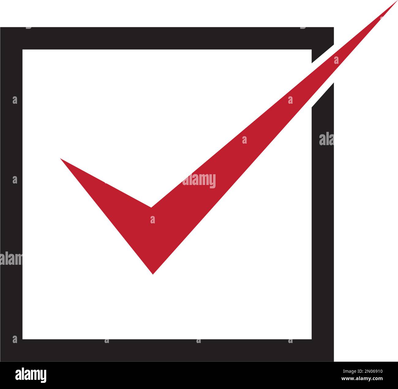 check mark logo vector illustration simple design Stock Vector Image ...