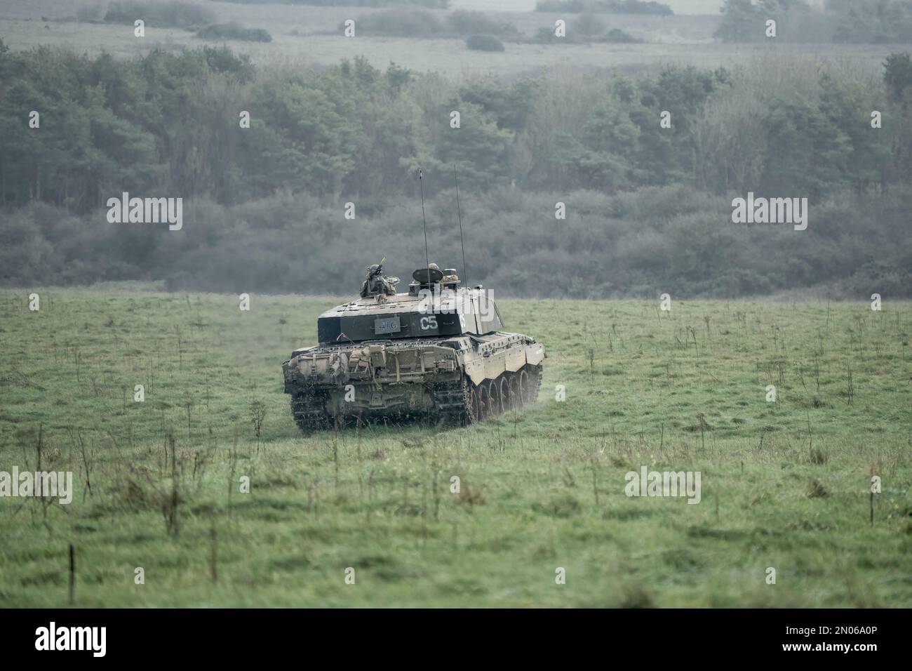 The British army FV4034 Challenger 2 ii main battle tank on a military ...