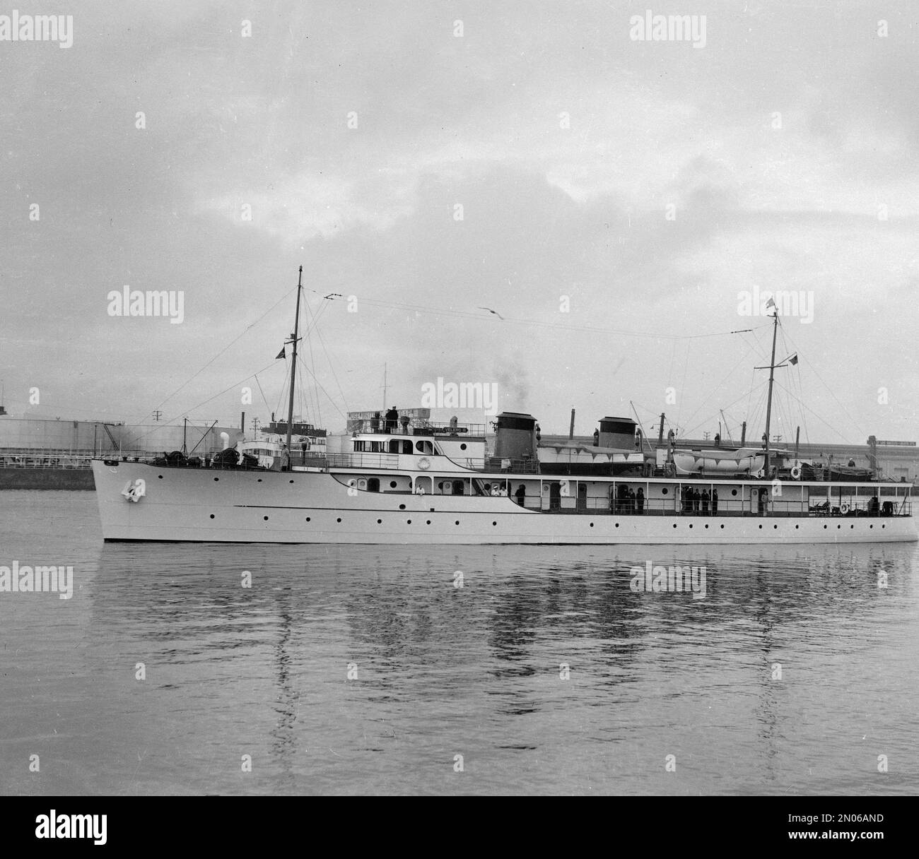 The exploration yacht Velero III is pictured, Dec. 1933 in Los Angeles ...