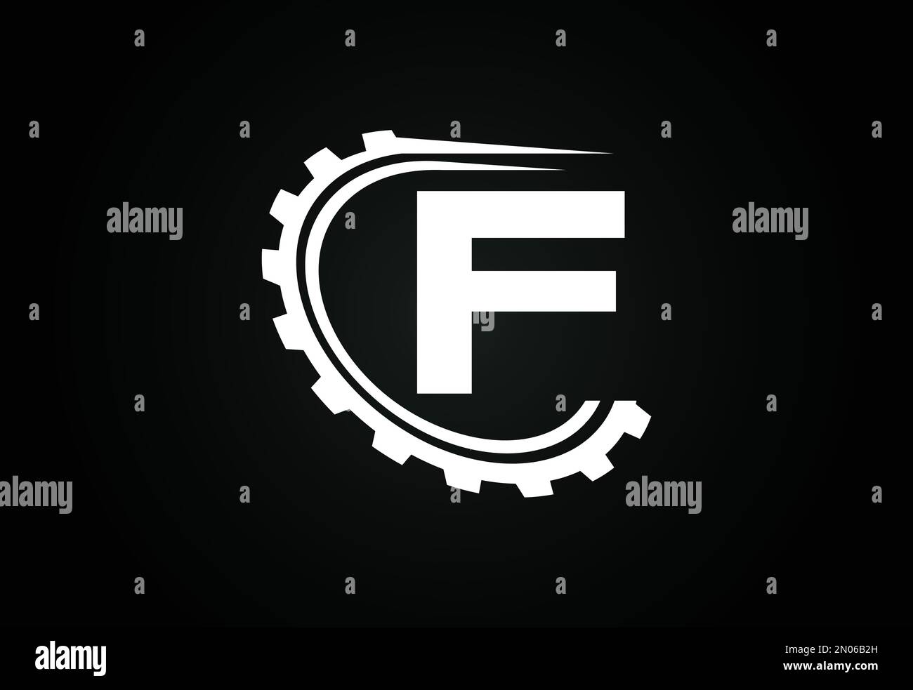 Initial F alphabet with a gear. Gear engineer logo design. Logo for ...