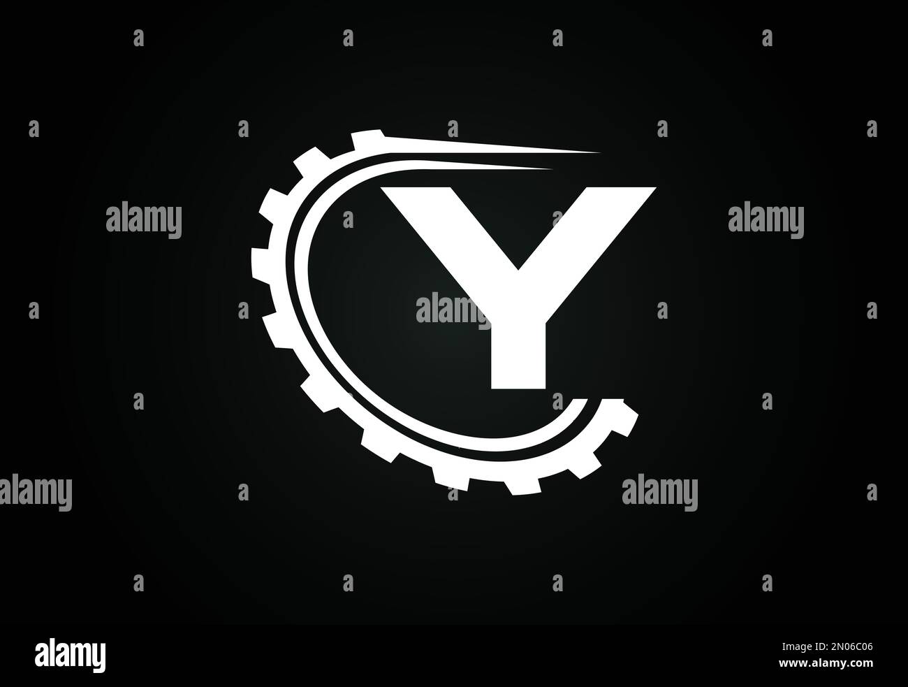 Initial Y alphabet with a gear. Gear engineer logo design. Logo for ...