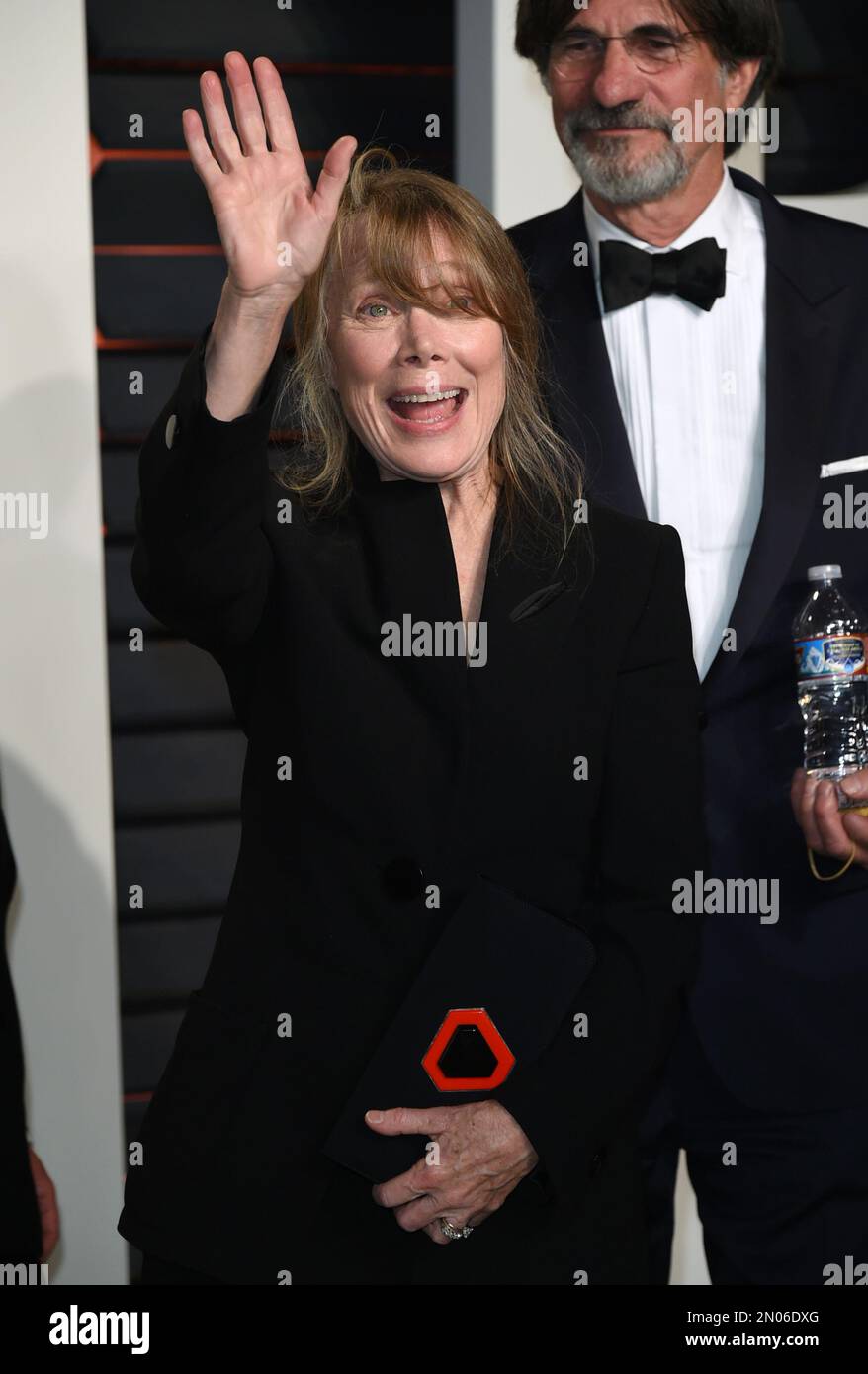 Sissy Spacek, left, and Jack Fisk arrive at the Vanity Fair Oscar Party ...