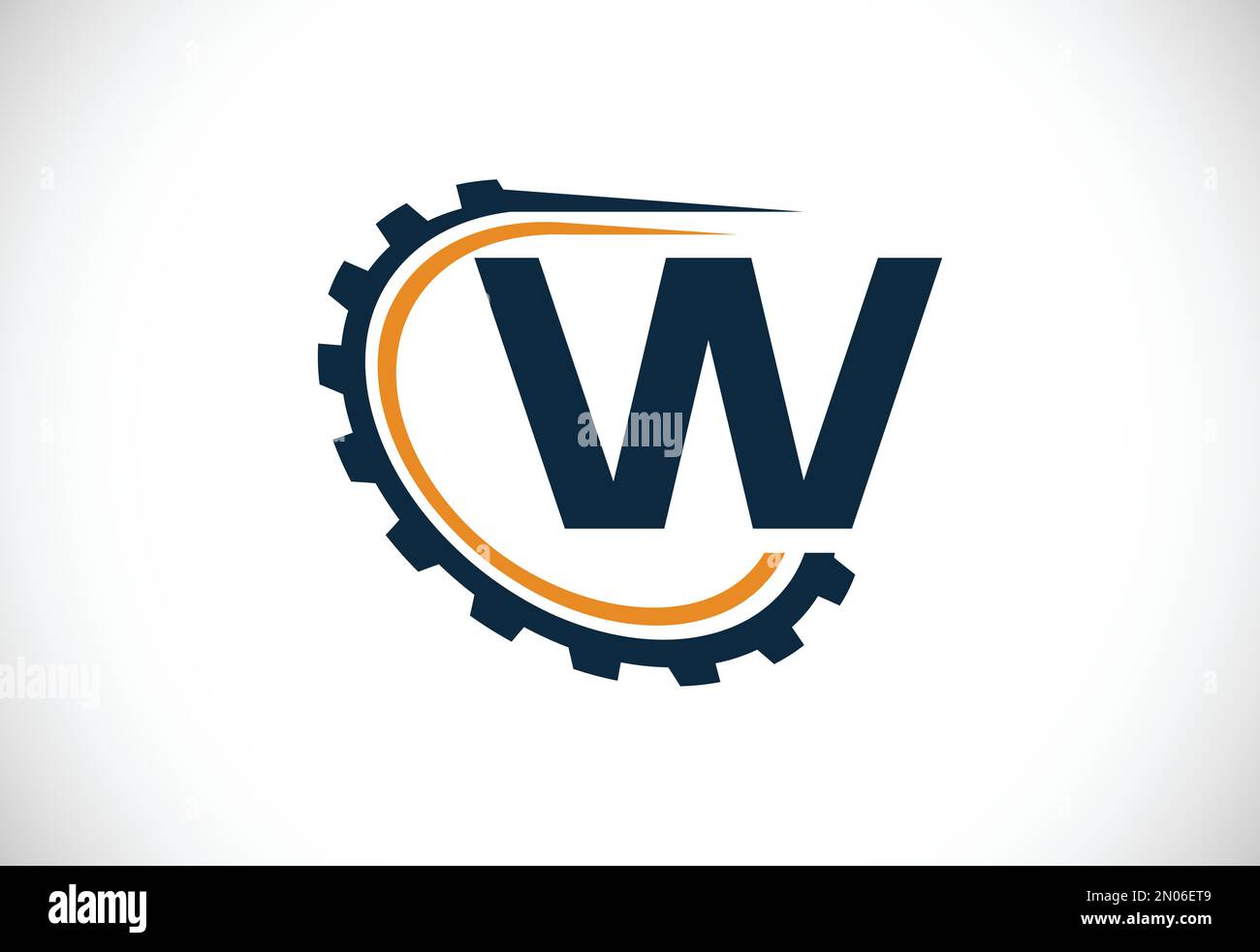 Initial W alphabet with a gear. Gear engineer logo design. Logo for ...