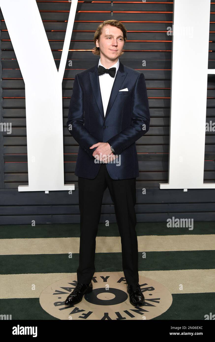Paul Dano arrives at the Vanity Fair Oscar Party on Sunday, Feb. 28 ...