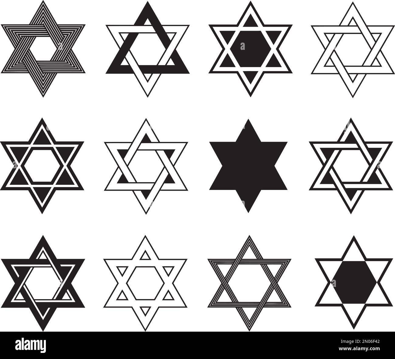 Magen david vector vectors Cut Out Stock Images & Pictures - Alamy