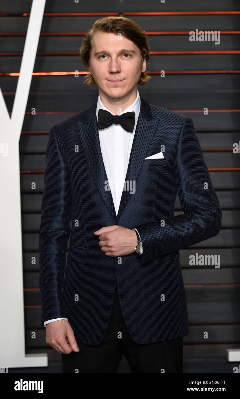 Paul Dano arrives at the Vanity Fair Oscar Party on Sunday, Feb. 28 ...