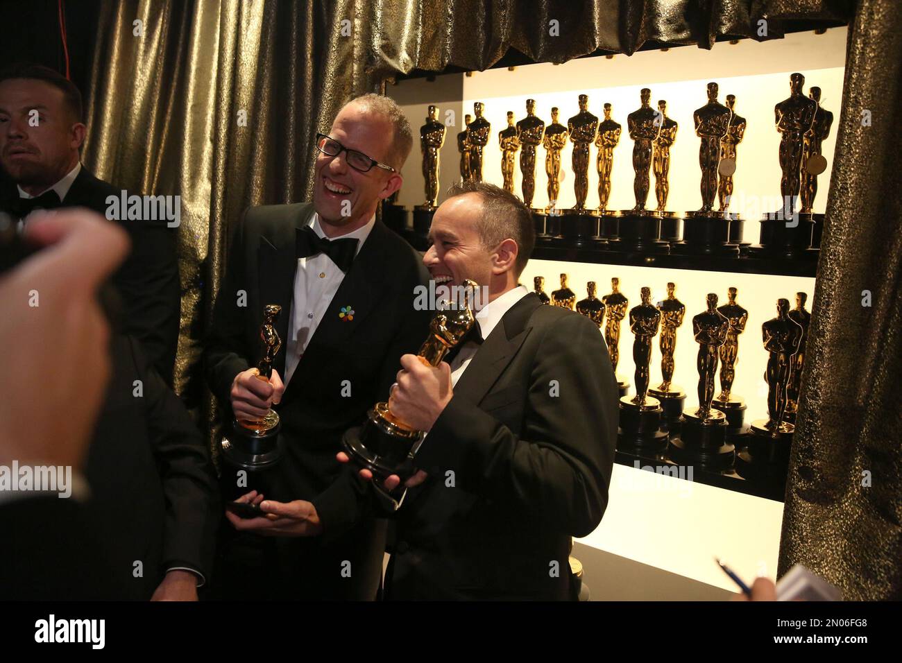 Peter Docter, left, and Jonas Rivera, winners of the award for Best ...