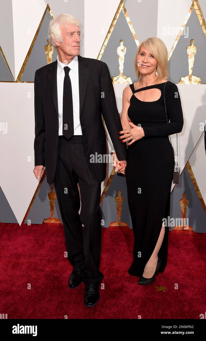 Roger Deakins, left, and Isabella James Purefoy Ellis arrive at the ...