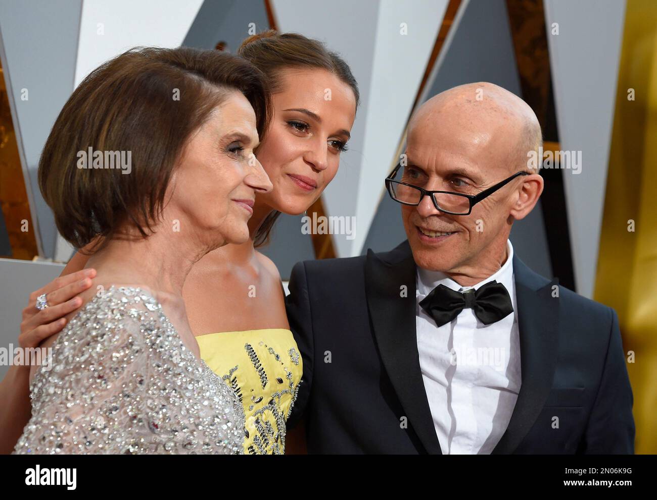 Maria Fahl Vikander, from left, Alicia Vikander and Svante Vikander ...