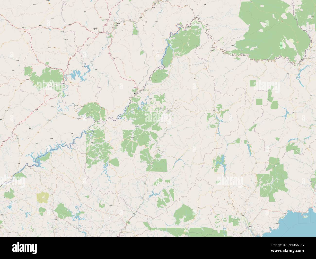 Chagang-do, province of North Korea. Open Street Map Stock Photo - Alamy