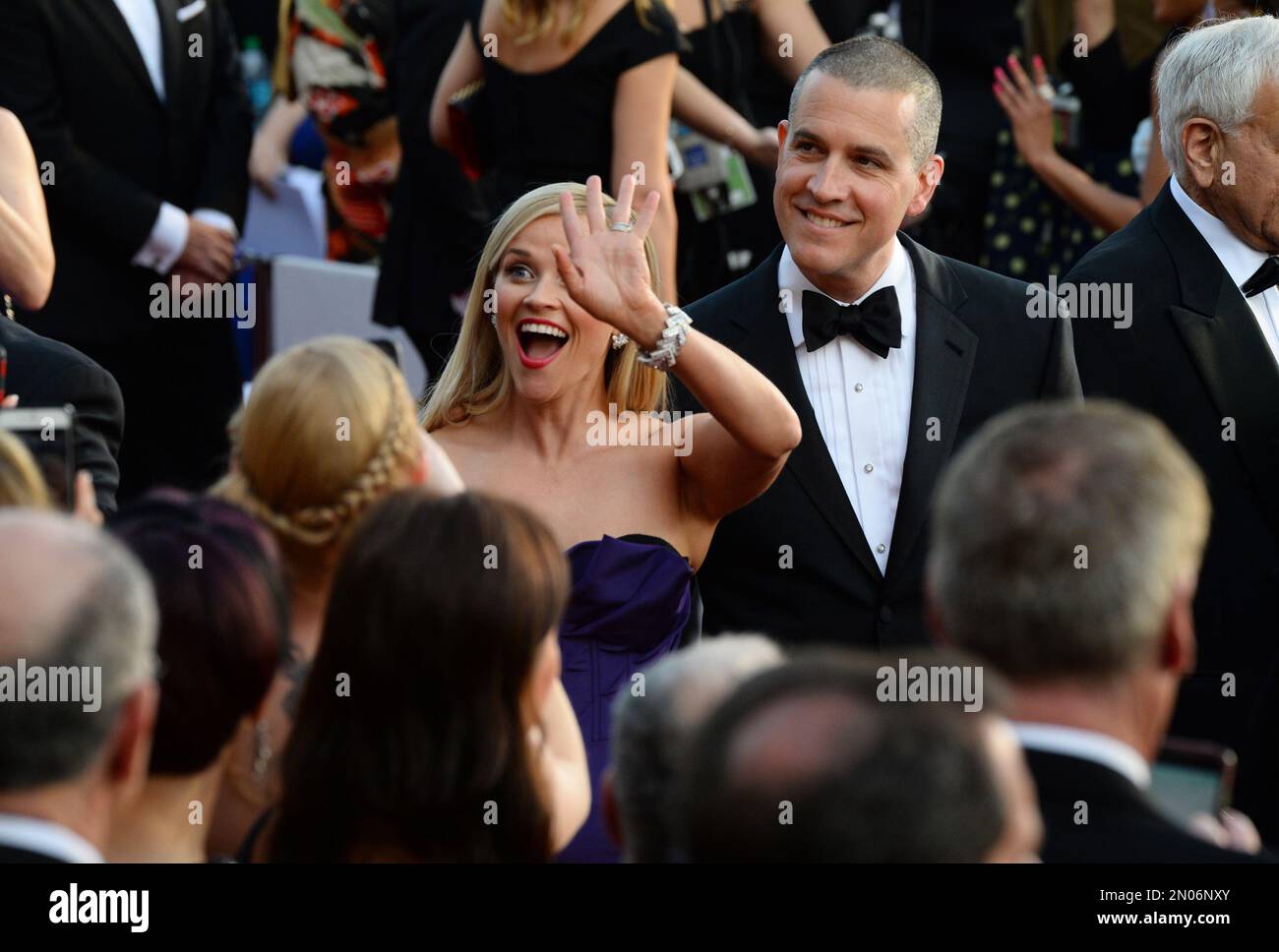 Reese Witherspoon, left, and Jim Toth arrive at the Oscars on Sunday ...