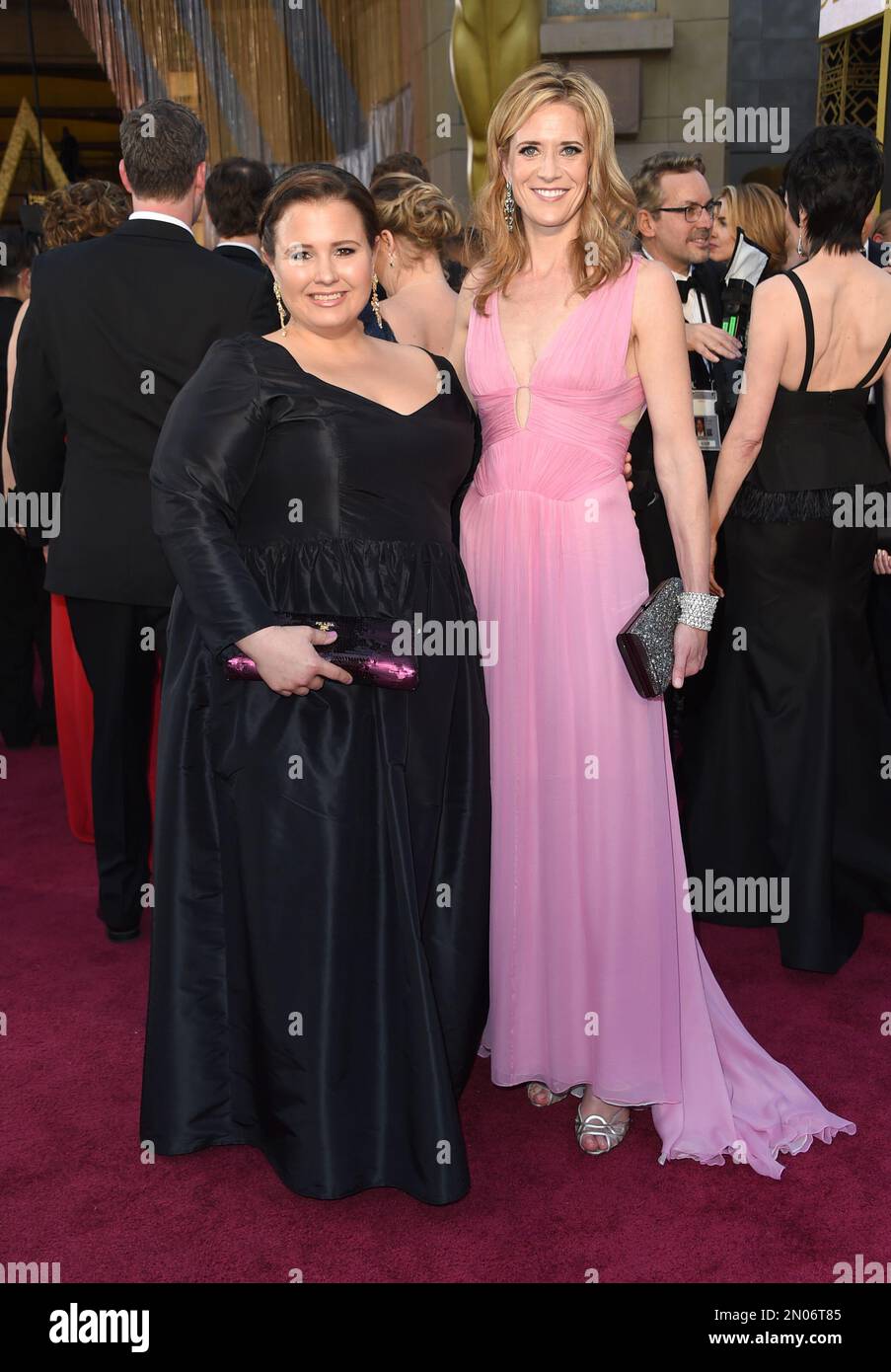 Nicole Rocklin, left, and Blye Faust arrive at the Oscars on Sunday ...