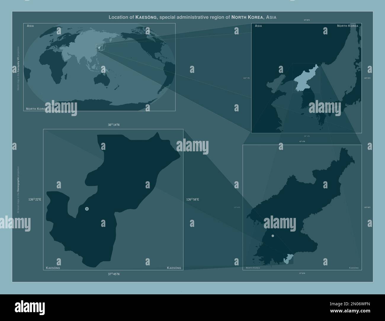 Kaesong, special administrative region of North Korea. Diagram showing ...
