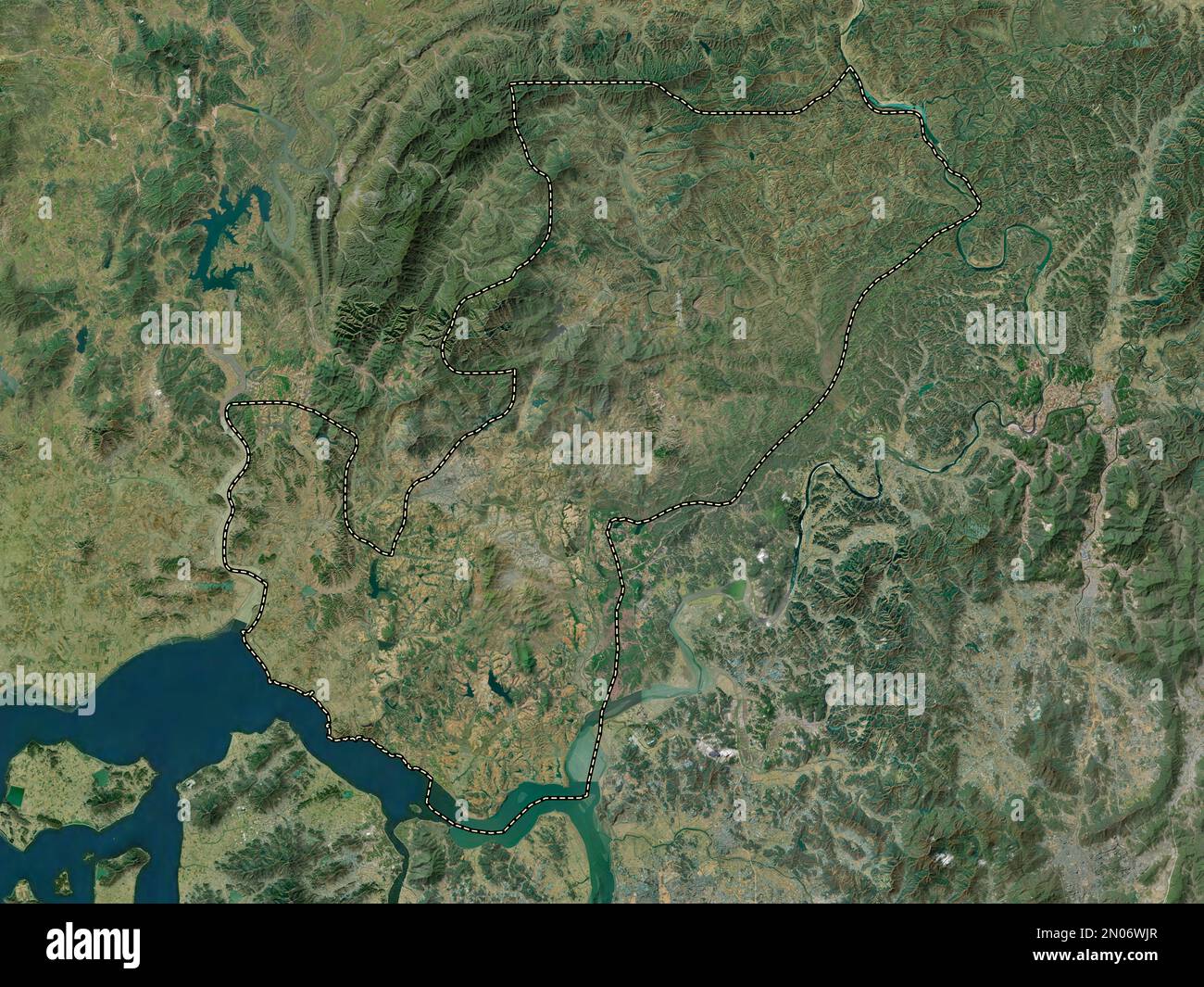 Kaesong, special administrative region of North Korea. High resolution ...