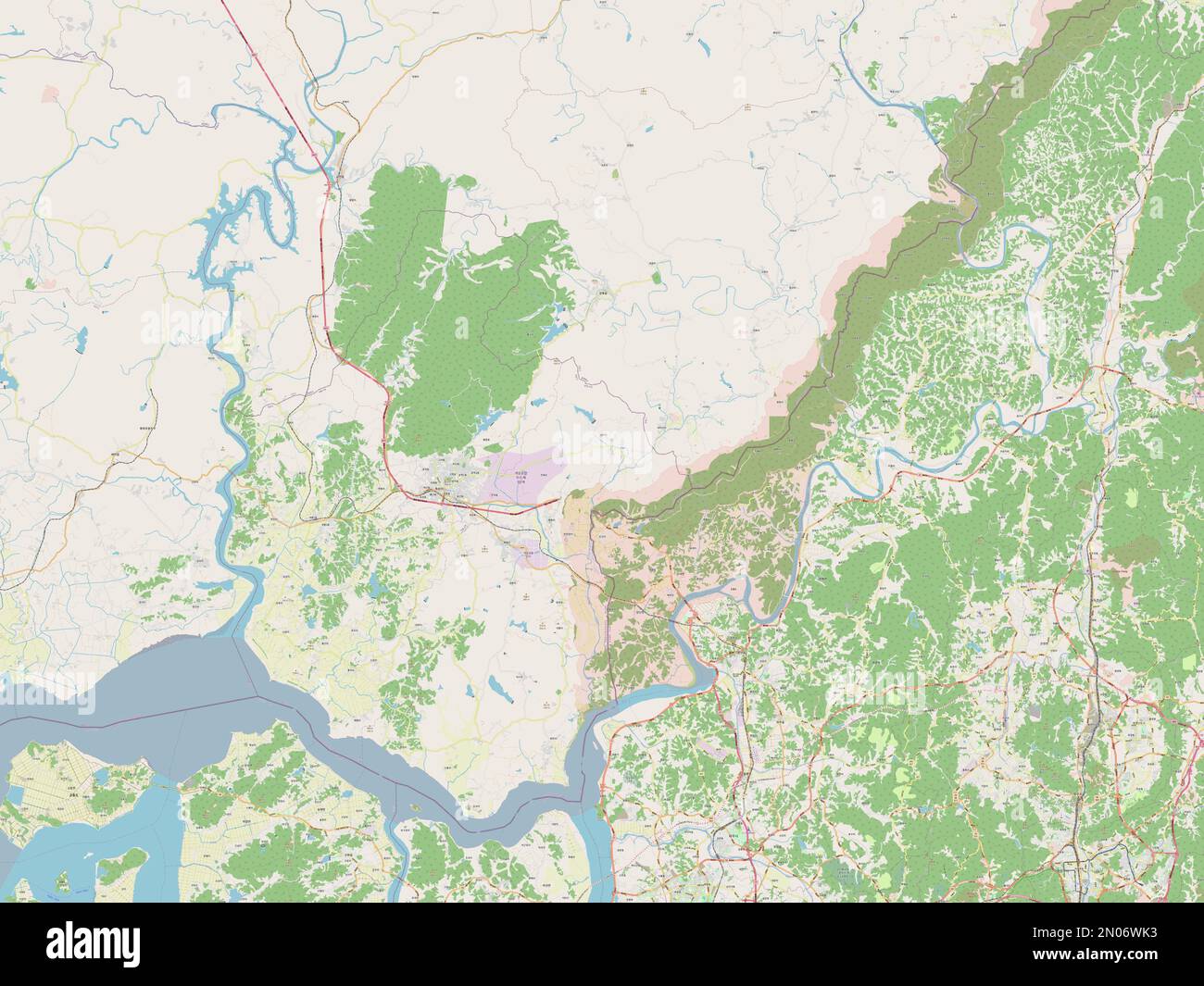Kaesong, special administrative region of North Korea. Open Street Map ...