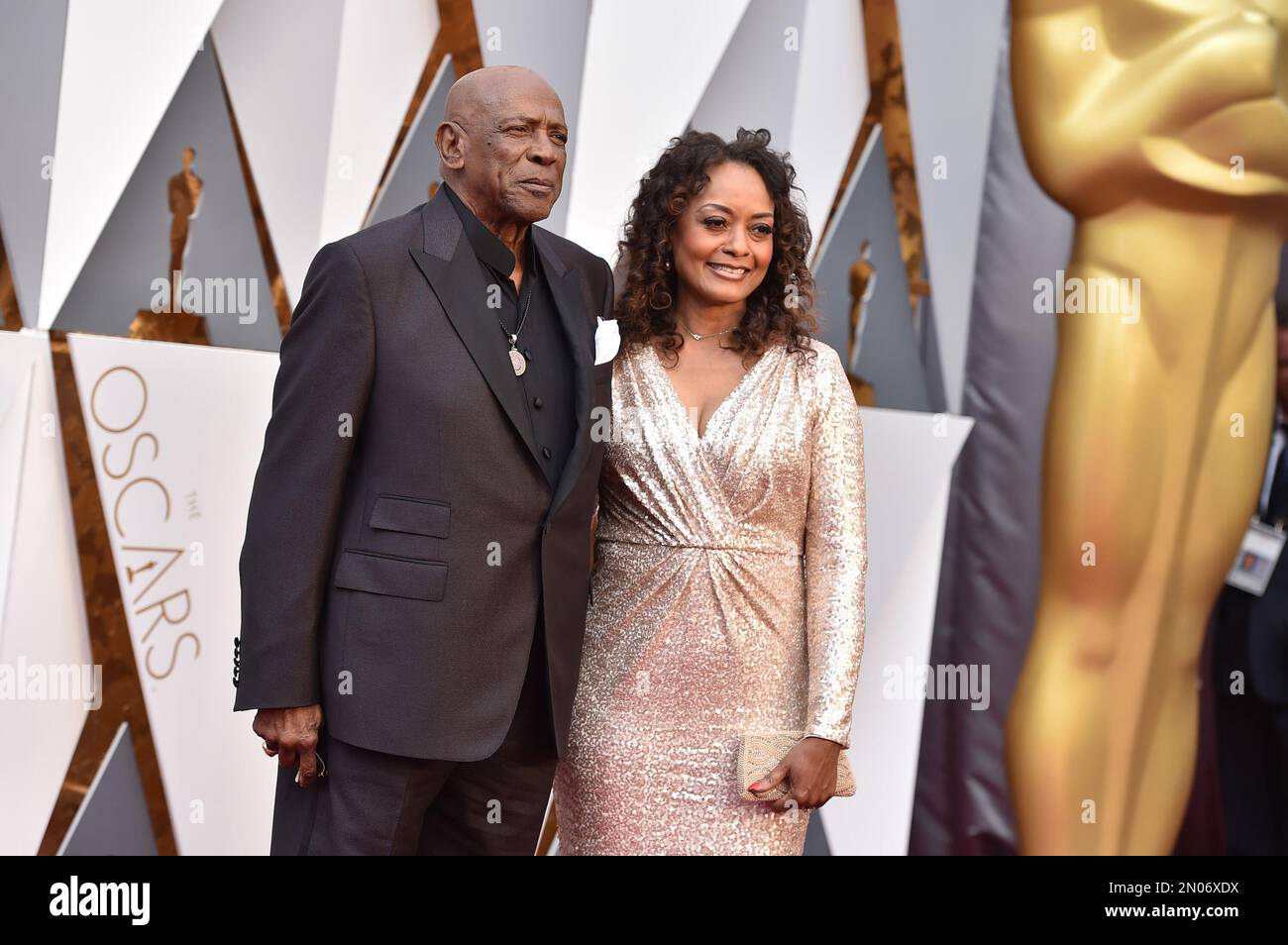 Louis Gossett Jr., left, and Shirley Neal arrive at the Oscars on ...