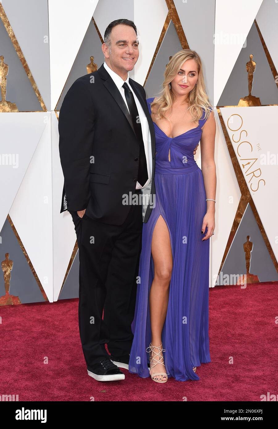 Michael Sugar, left, and Lauren Sugar arrive at the Oscars on Sunday ...