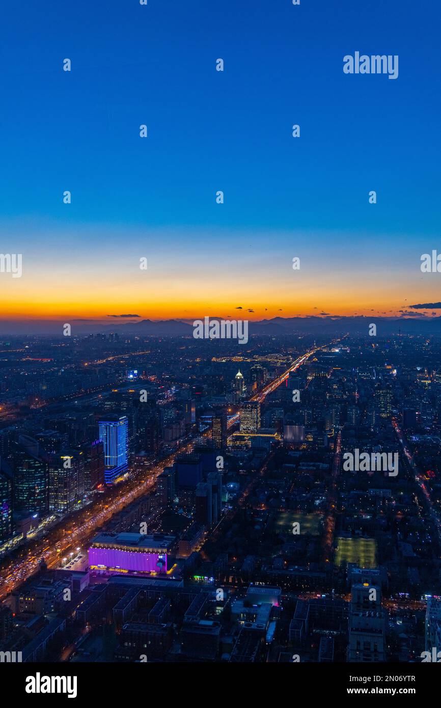 Beijing city at night Stock Photo - Alamy
